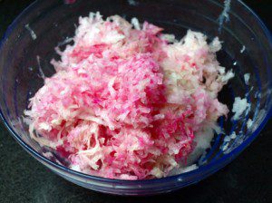 Salade de betterave chioggia au radis blanc - Cookismo