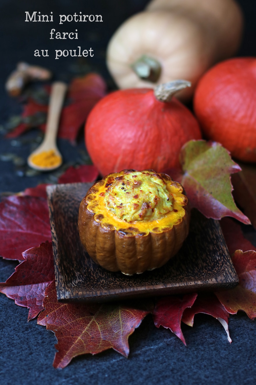 Mini potiron farci au poulet - Cookismo