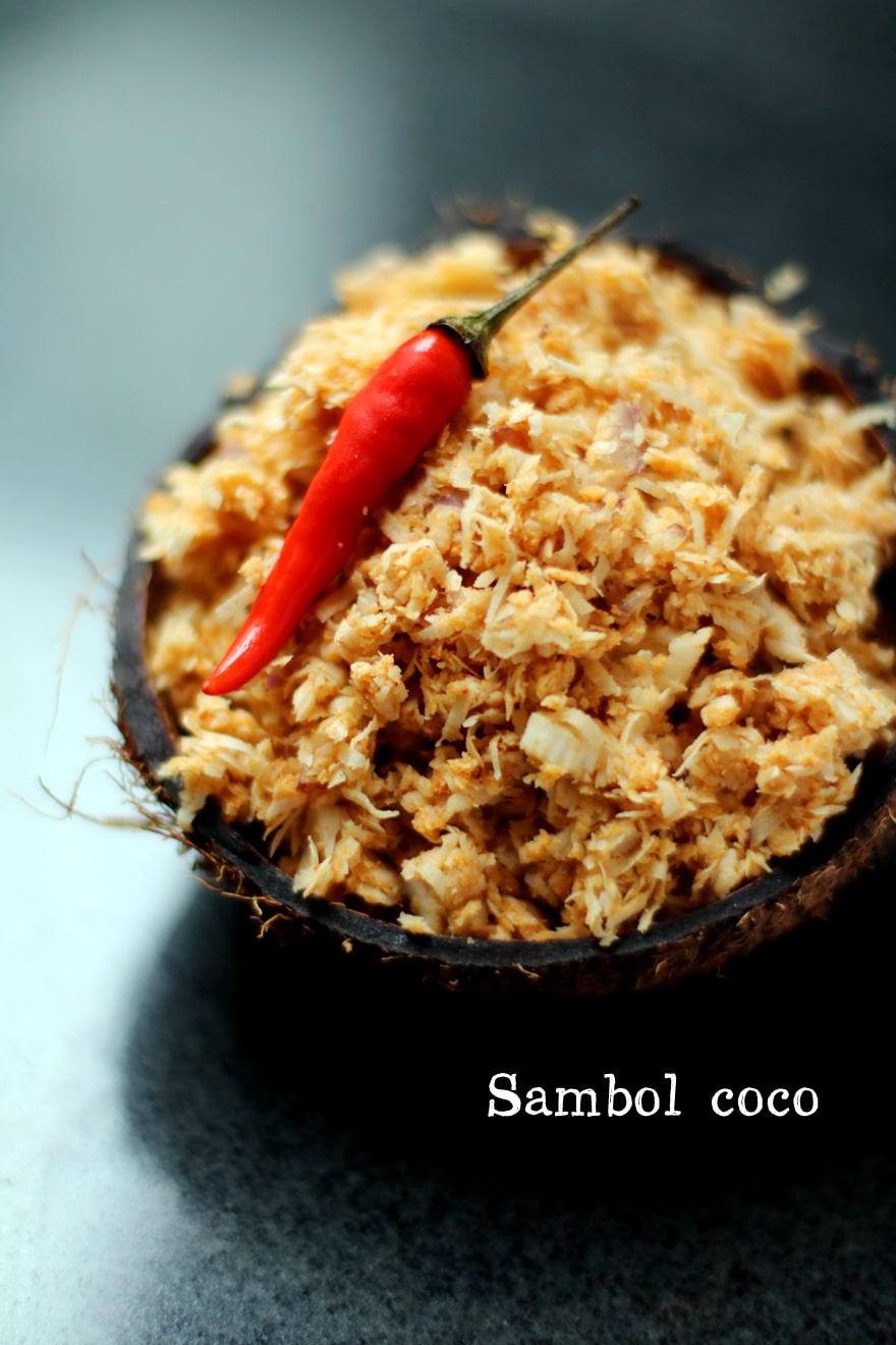Sambol coco, recette sri-lankaise de noix de coco épicée
